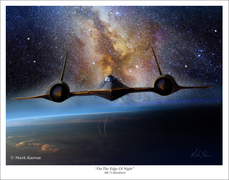 SR-71 Blackbird - "On The Edge Of Night" – Mark Karvon Art Studios