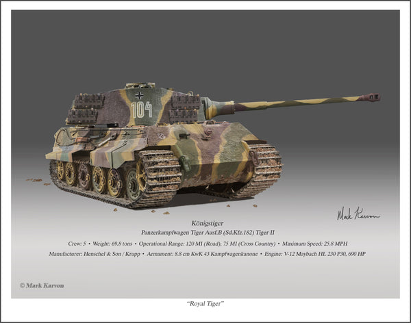 Tiger II - "Royal Tiger" – Mark Karvon Art Studios